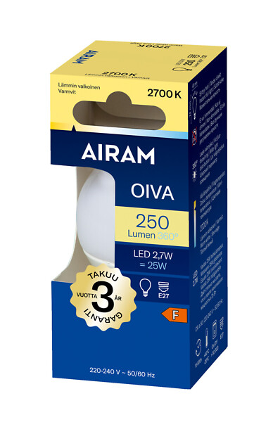 LED P45 827 250lm E27 OP – Airam.fi | Airam