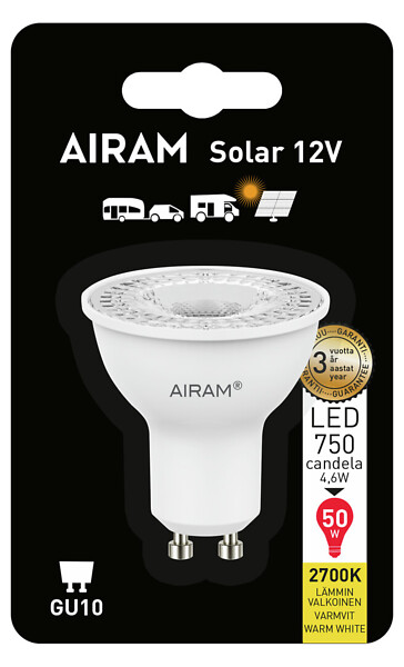 LED PAR16 827 345lm GU10 12V 36D – Airam.fi | Airam