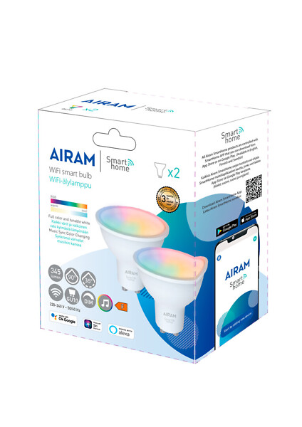 Smart PAR16 827-865 RGB GU10 2BX – Airam.fi | Airam