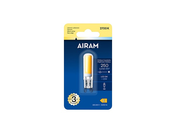 LED FG PO 827 250lm G9 – Airam.fi | Airam