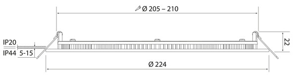 Flat R Duo 225 IP44 18W 830/840 DIM – Airam.fi | Airam